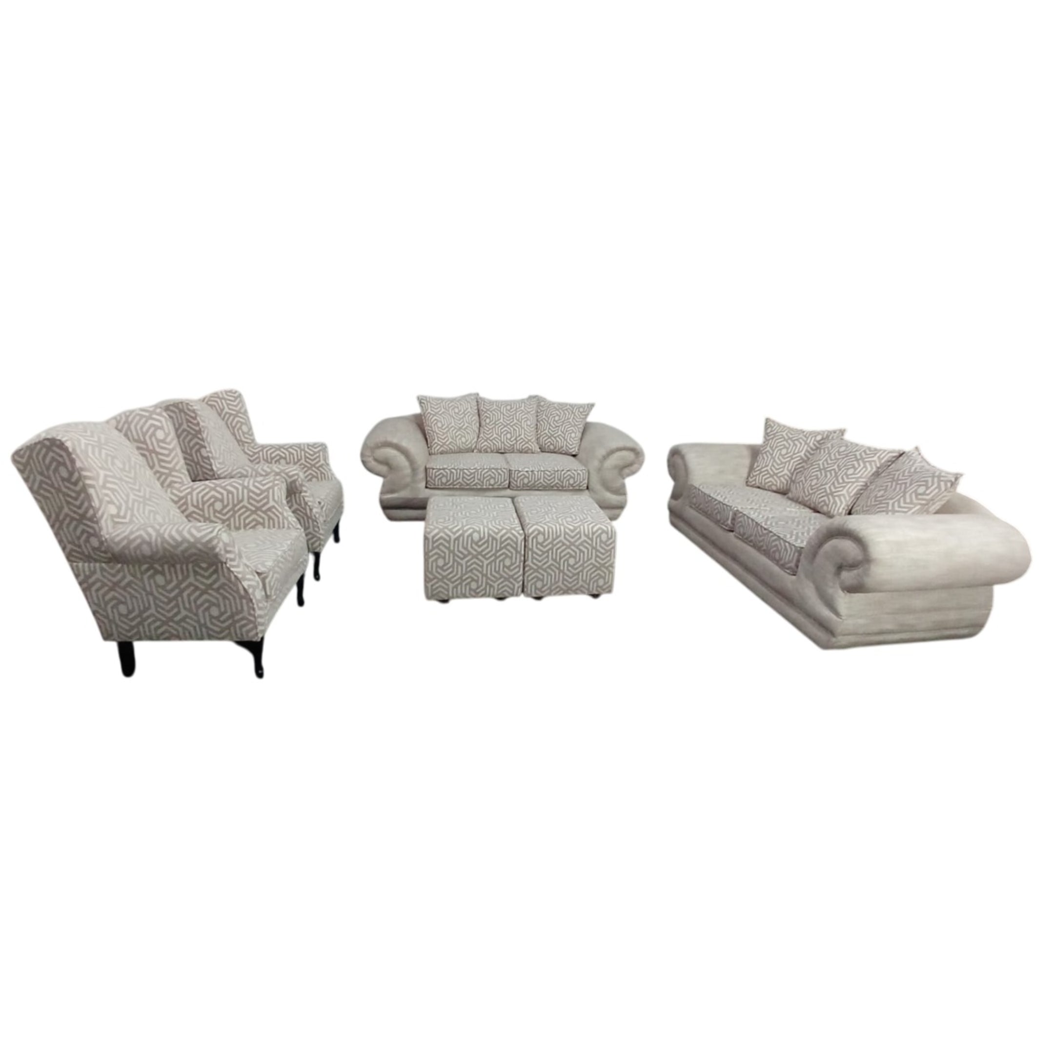 Barcelona 6 Piece Lounge Suite - Fabric – Ismails Furnishers